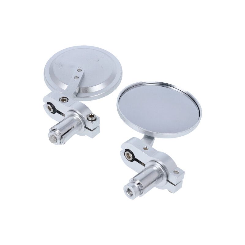 Plug mirror Round Silver Universal - JMPB Parts