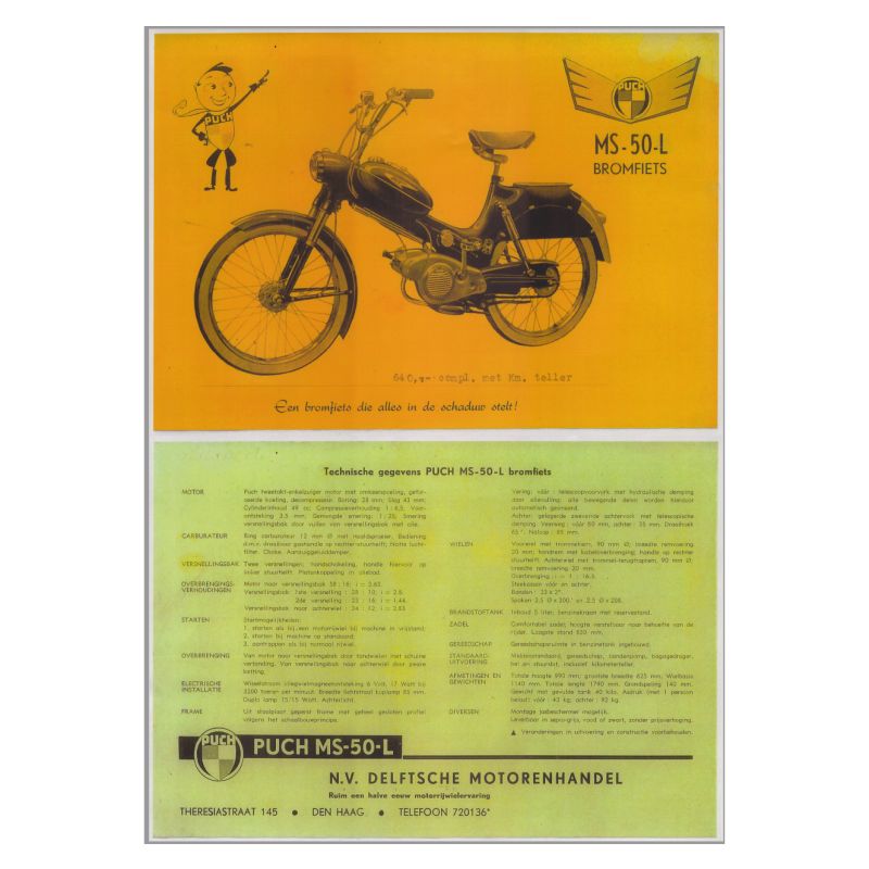 Poster Puch MS-50-L Reprint - JMPB Parts