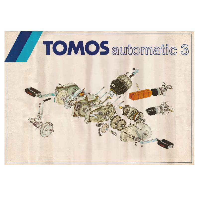 Poster "Tomos Automatic 3" Reprint - JMPB Parts
