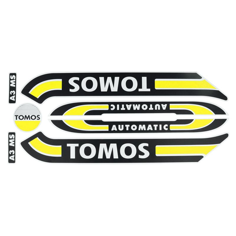 Stickerset Tomos A3 Old Model Yellow - JMPB Parts