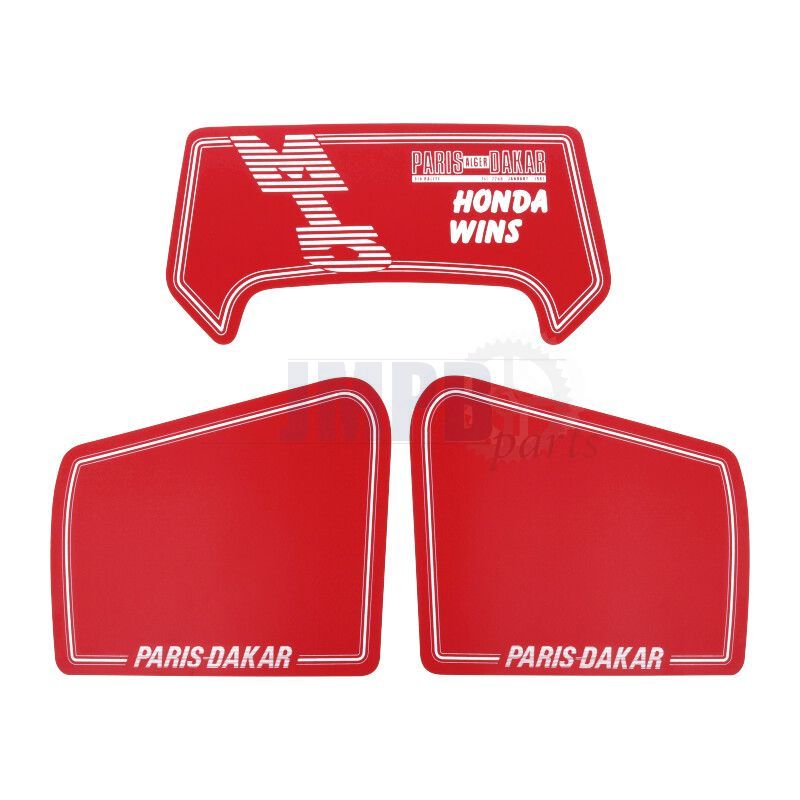 Stickerset Honda MT5 Dakar Honda Wins Red 3-Parts - JMPB Parts