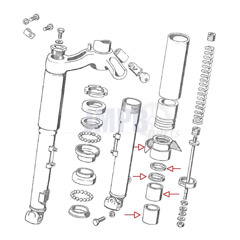 Fork Rebuild Kit Puch/Tomos - JMPB Parts