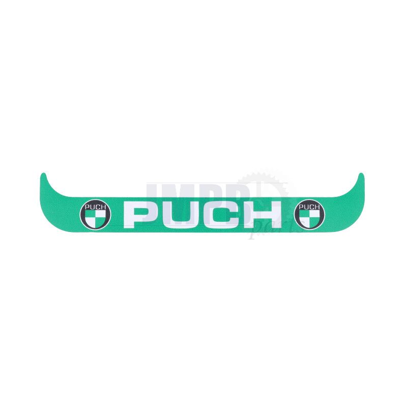 Sticker License Plate Holder Wide Puch Logo Green - JMPB Parts