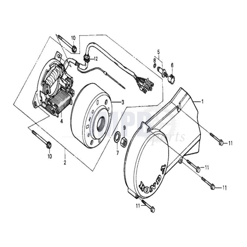 Exploded View Honda MB50 - Ignition - JMPB Parts