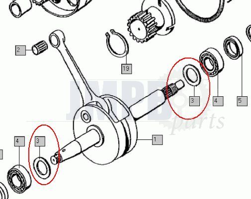 Shimring Crankshaft 0.20MM Tomos - JMPB Parts