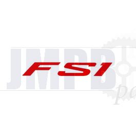 Sticker FS1 Small Red 70X12MM - JMPB Parts