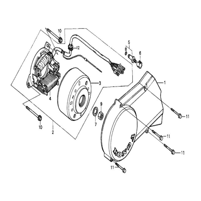 Exploded View Honda MB50 - Ignition - JMPB Parts