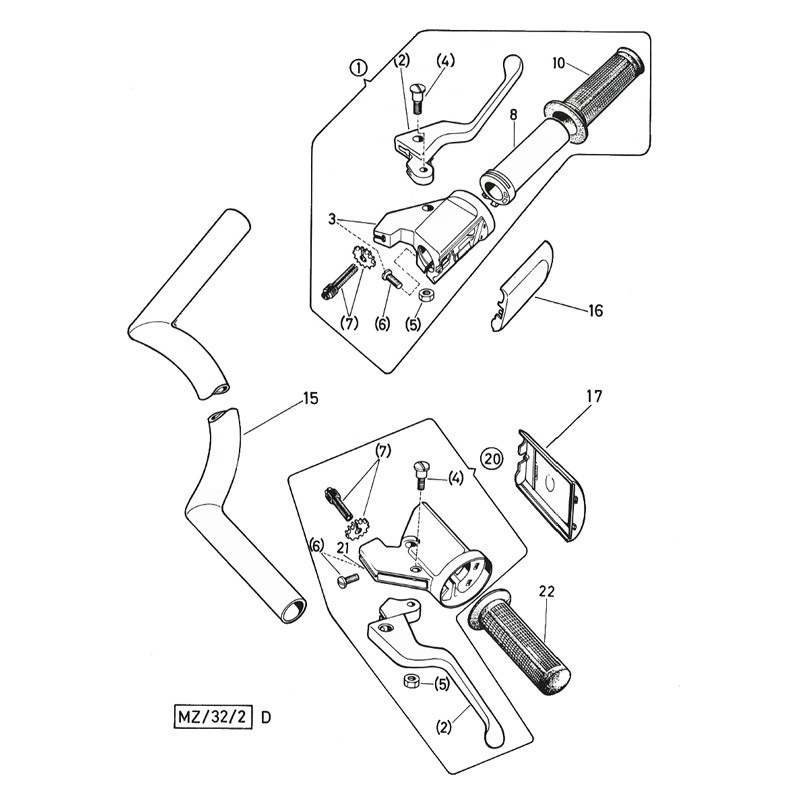 Handlebar / Handles Puch Monza - JMPB Parts